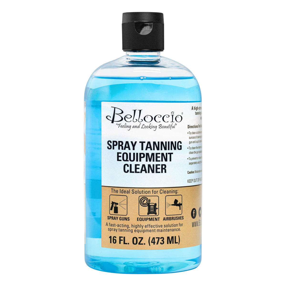 Belloccio Spray Tanning Equipment Cleaner, 16 oz, Cleaning Solution, C ...