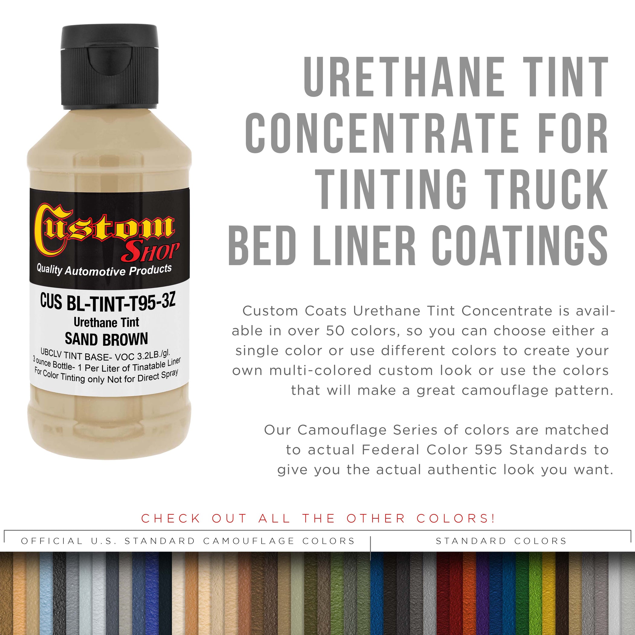 Bedliner Tint 3 Ounce 30277 Sand Brown Urethane Concentrate — TCP Global