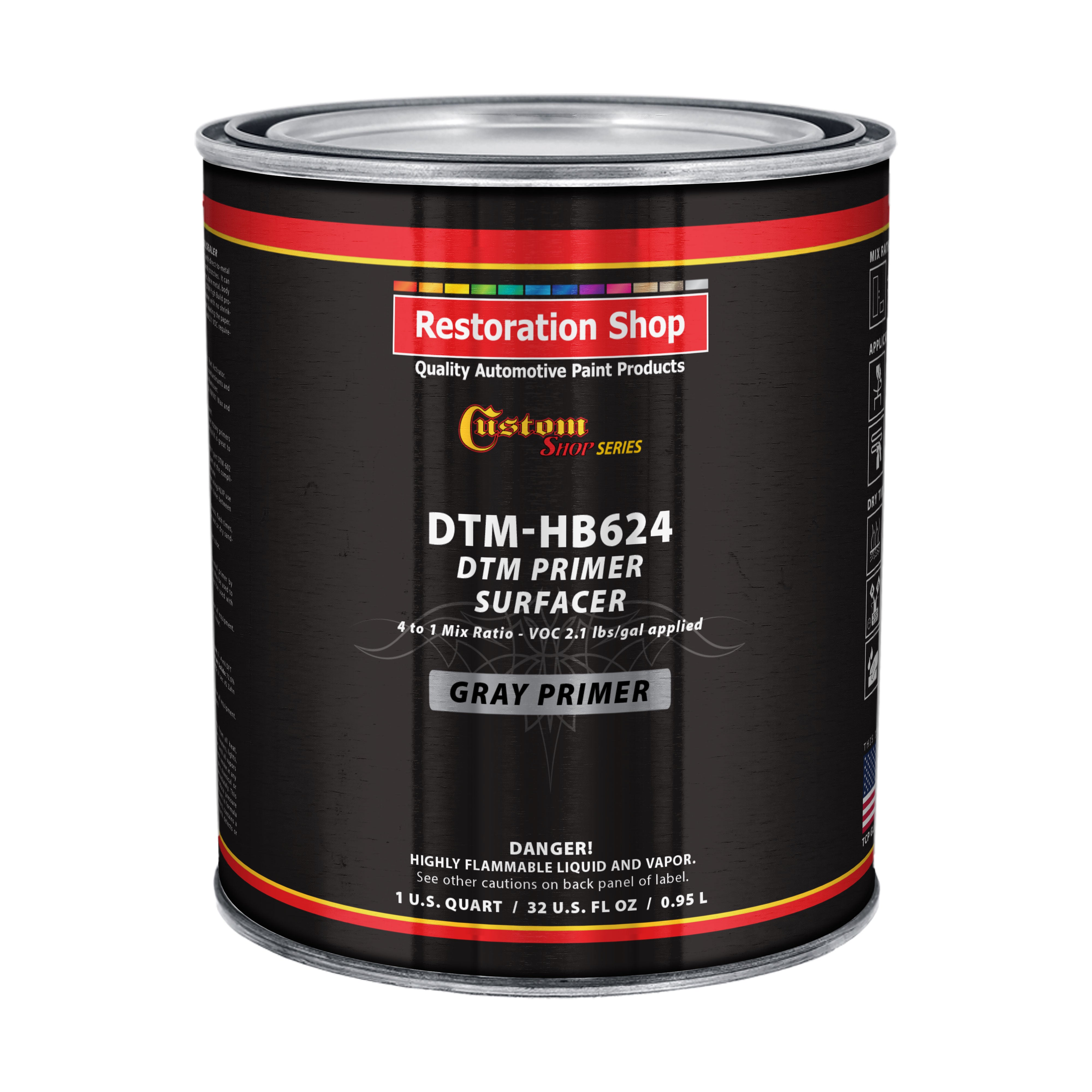 Gray DTM High Build Urethane Primer Surfacer (Direct to Metal) 2.1 VOC ...
