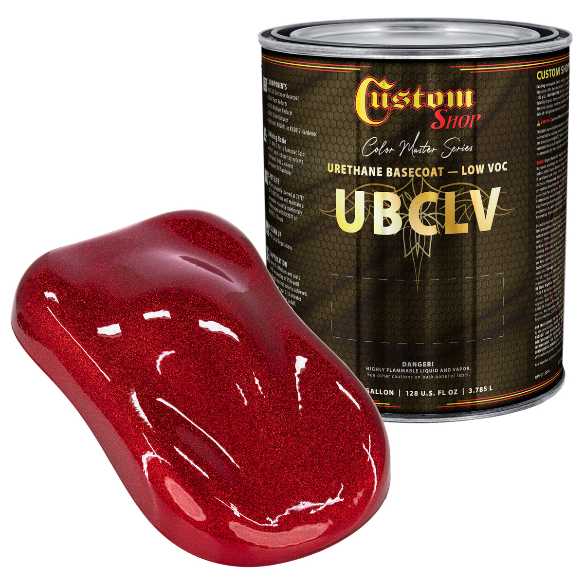 Custom Shop UFC Urethane Ultra Flake Colors - Fire Red Candy Flake Bas ...