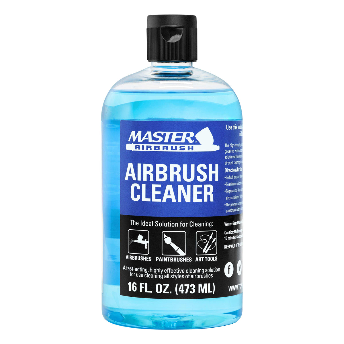 Airbrush Cleaner, 16-Ounce Pint Bottle - Fast Acting Cleaning Solution ...