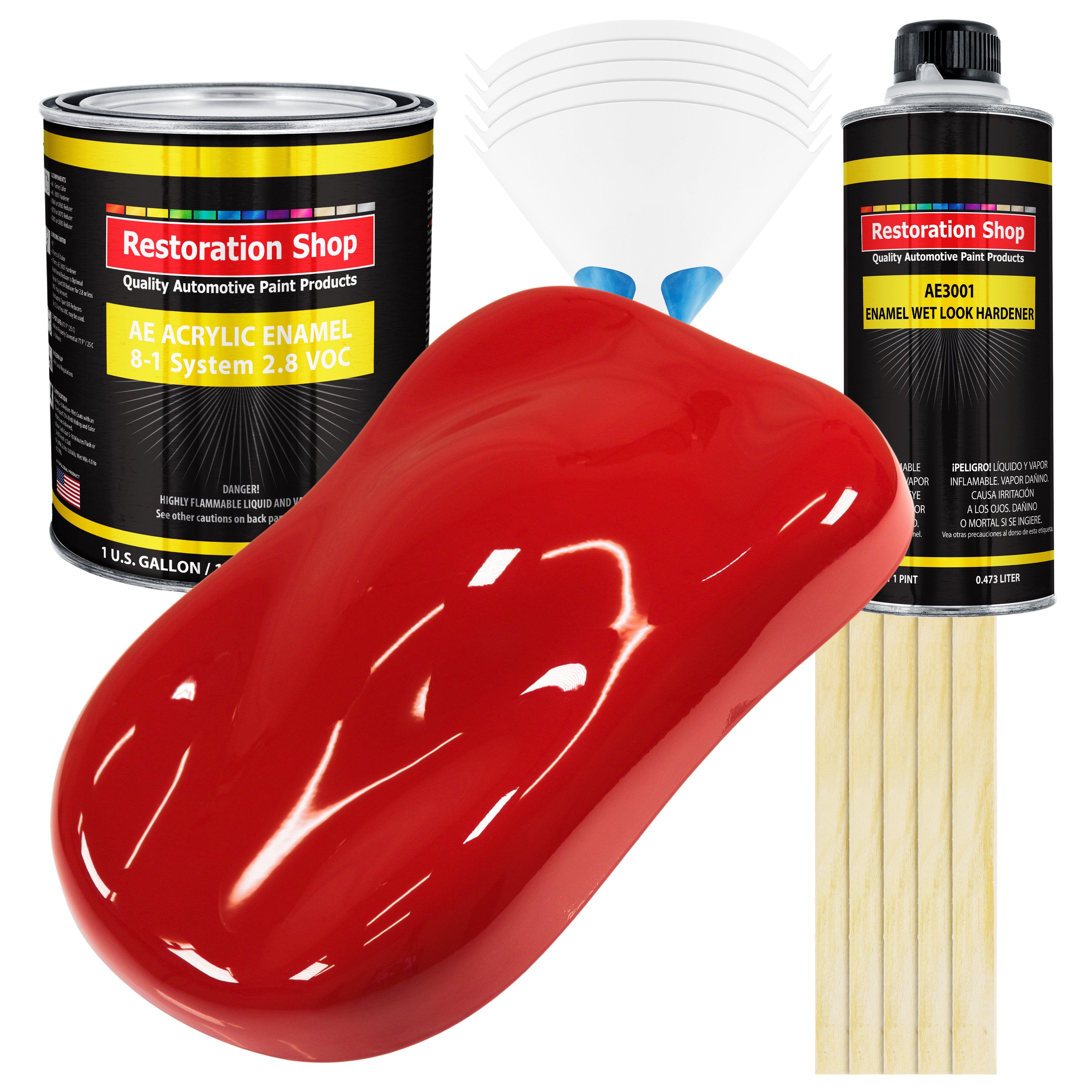 Rally Red Medium, Acrylic Enamel Single Stage Paint, Gallon Kit — TCP ...
