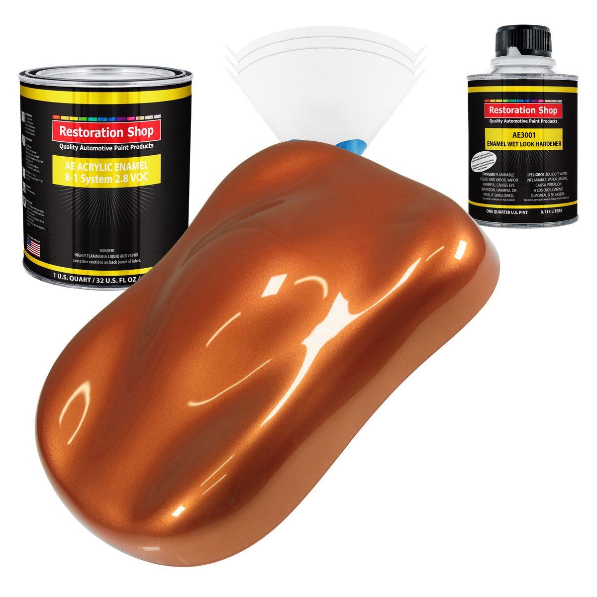 Malibu Sunset Orange Metallic Acrylic Enamel 1-Quart Kit — TCP Global