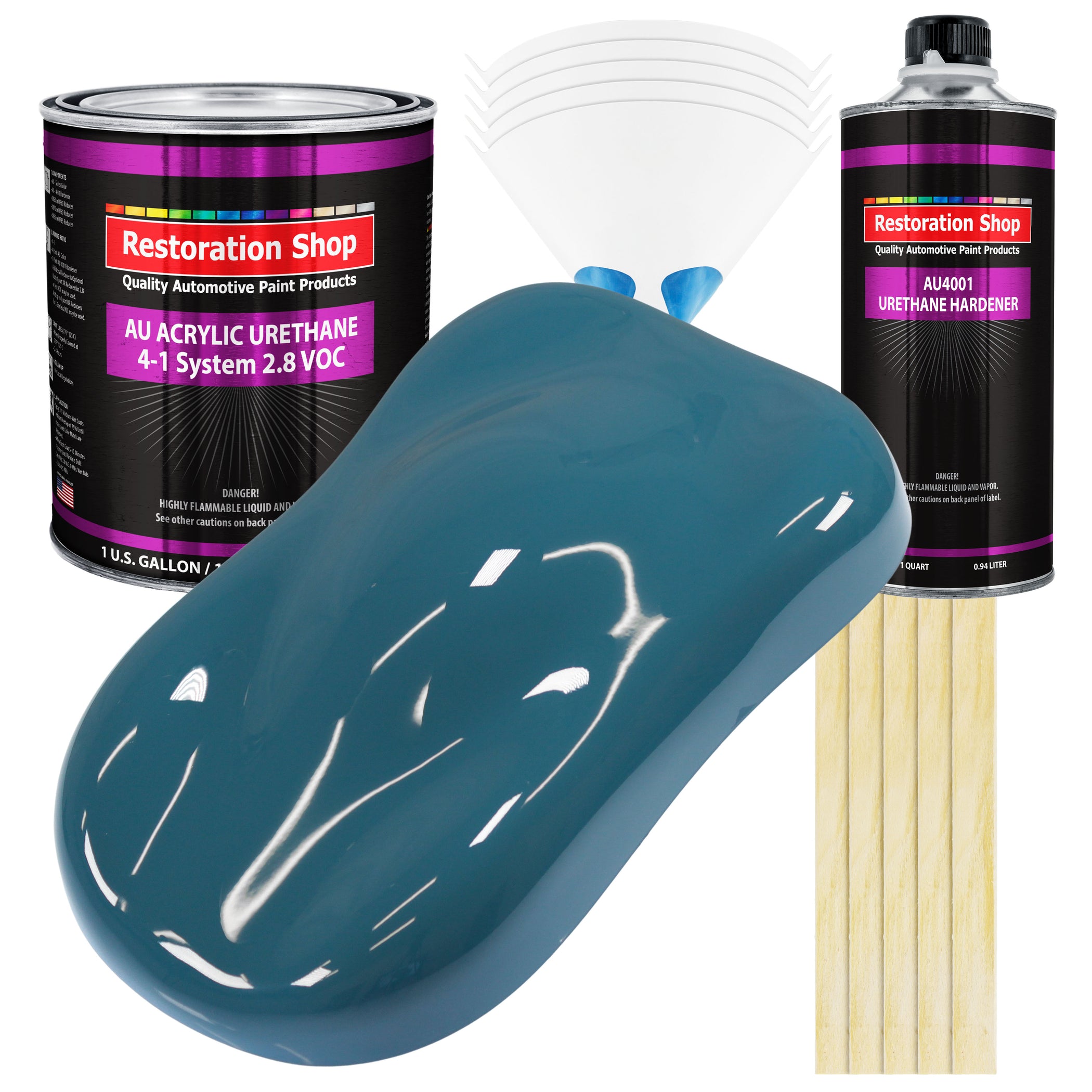 Medium Blue Acrylic Urethane 1-Gallon Kit — TCP Global