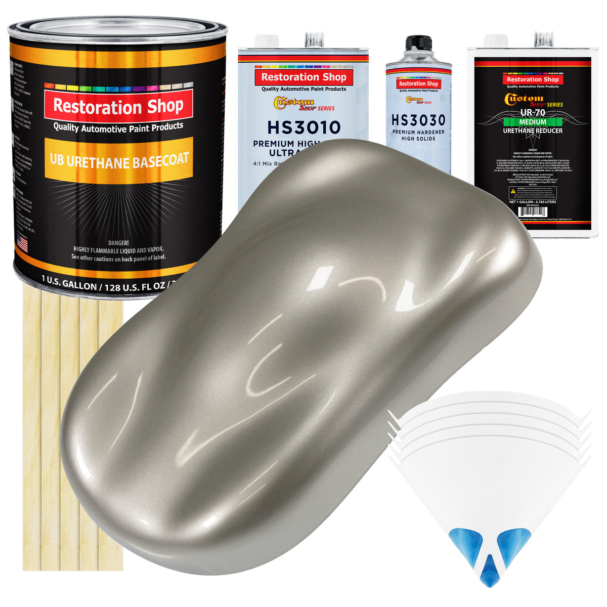Bright Silver Metallic -Medium Premium Basecoat-Clearcoat Kit — TCP Global