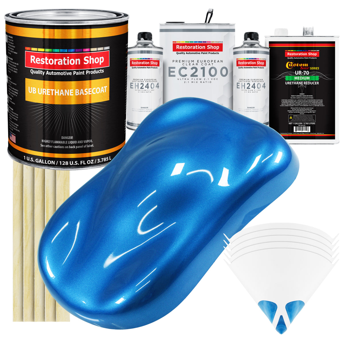 Fiji Blue Metallic Urethane Basecoat with European Clearcoat Auto Pain ...