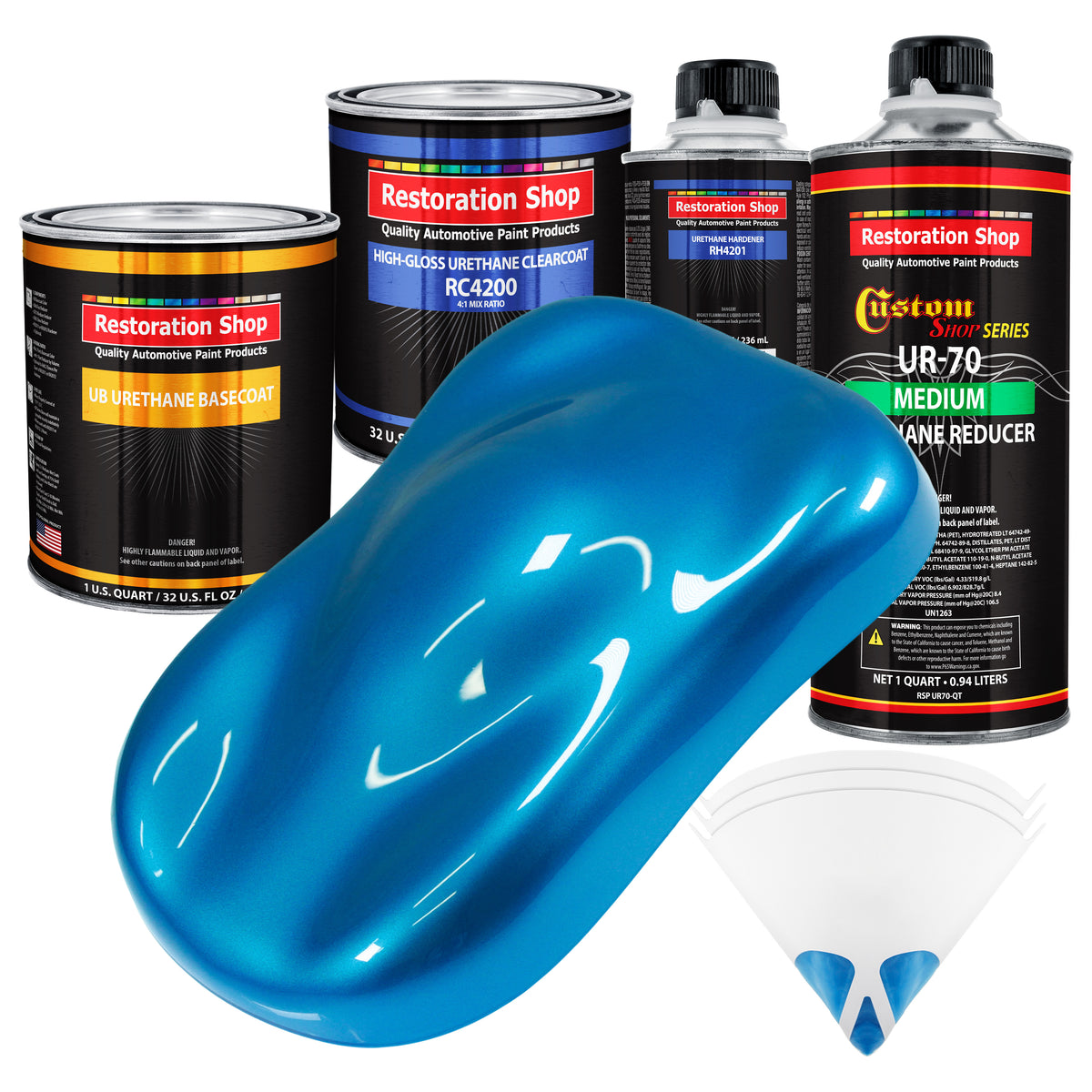 Intense Blue Metallic Urethane Basecoat Quart Kit — TCP Global