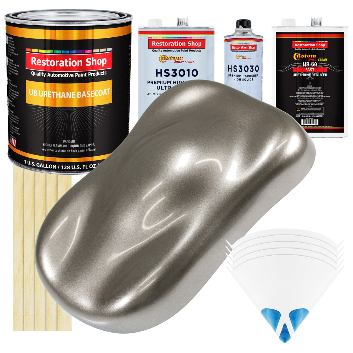 Firemist Pewter Silver -Fast Premium Basecoat/Clearcoat Kit — TCP Global