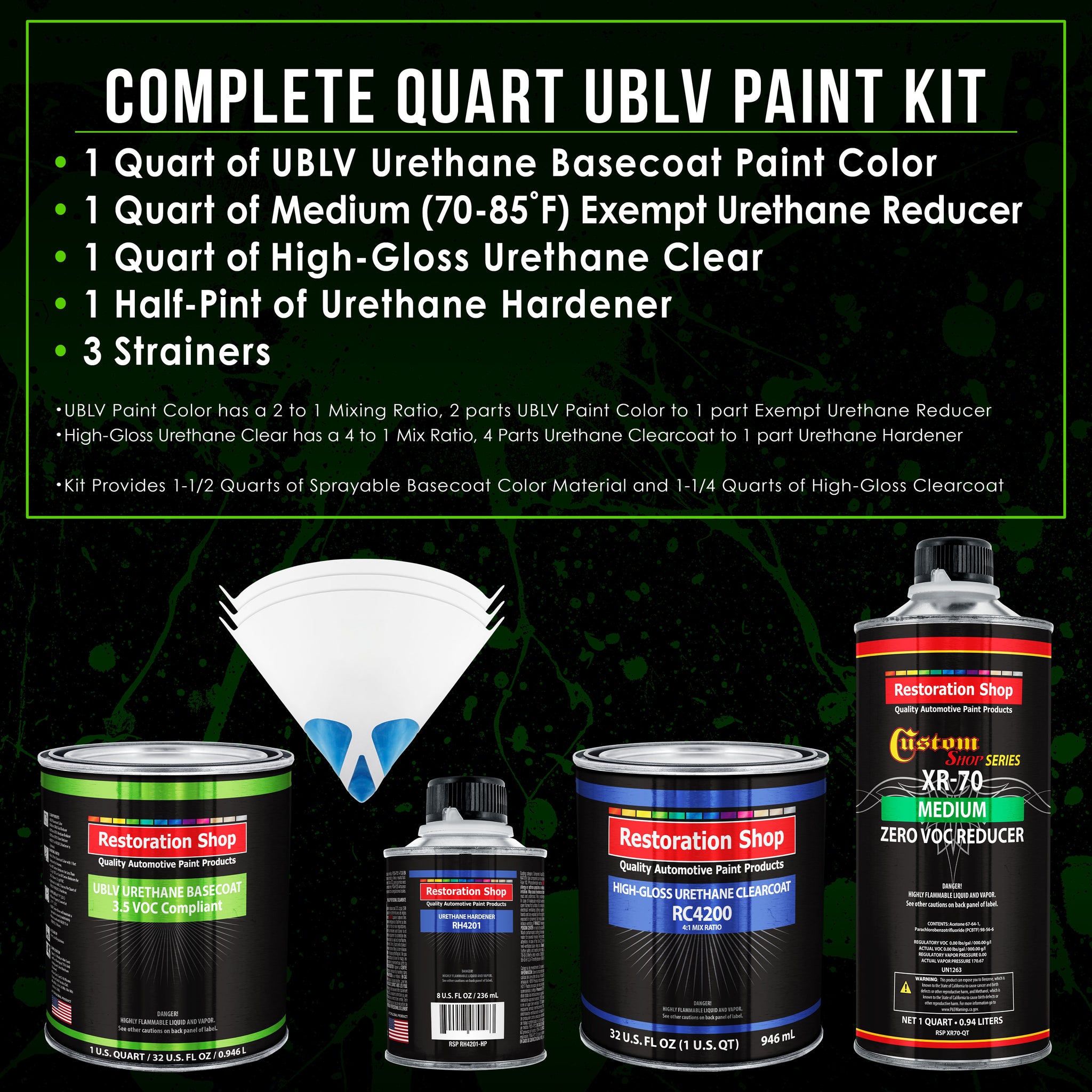 Urethane Basecoat Paint Low VOC - Cobalt Blue Firemist — TCP Global