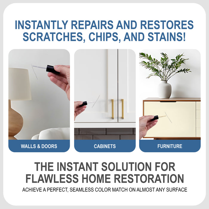 Semi-Gloss White Touch-Up Paint Pen Kit - Wall, Kitchen Cabinet, Furni ...