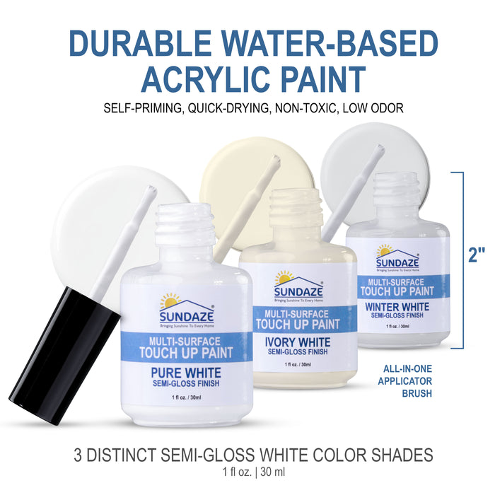 Semi-Gloss White Touch-Up Paint Pen Kit - Wall, Kitchen Cabinet, Furni ...