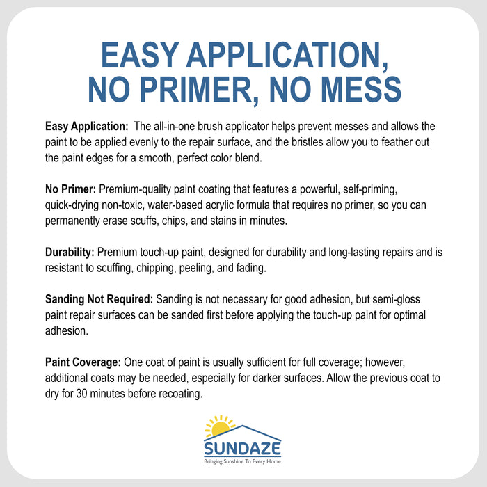 Semi-Gloss White Touch-Up Paint Pen Kit - Wall, Kitchen Cabinet, Furni ...