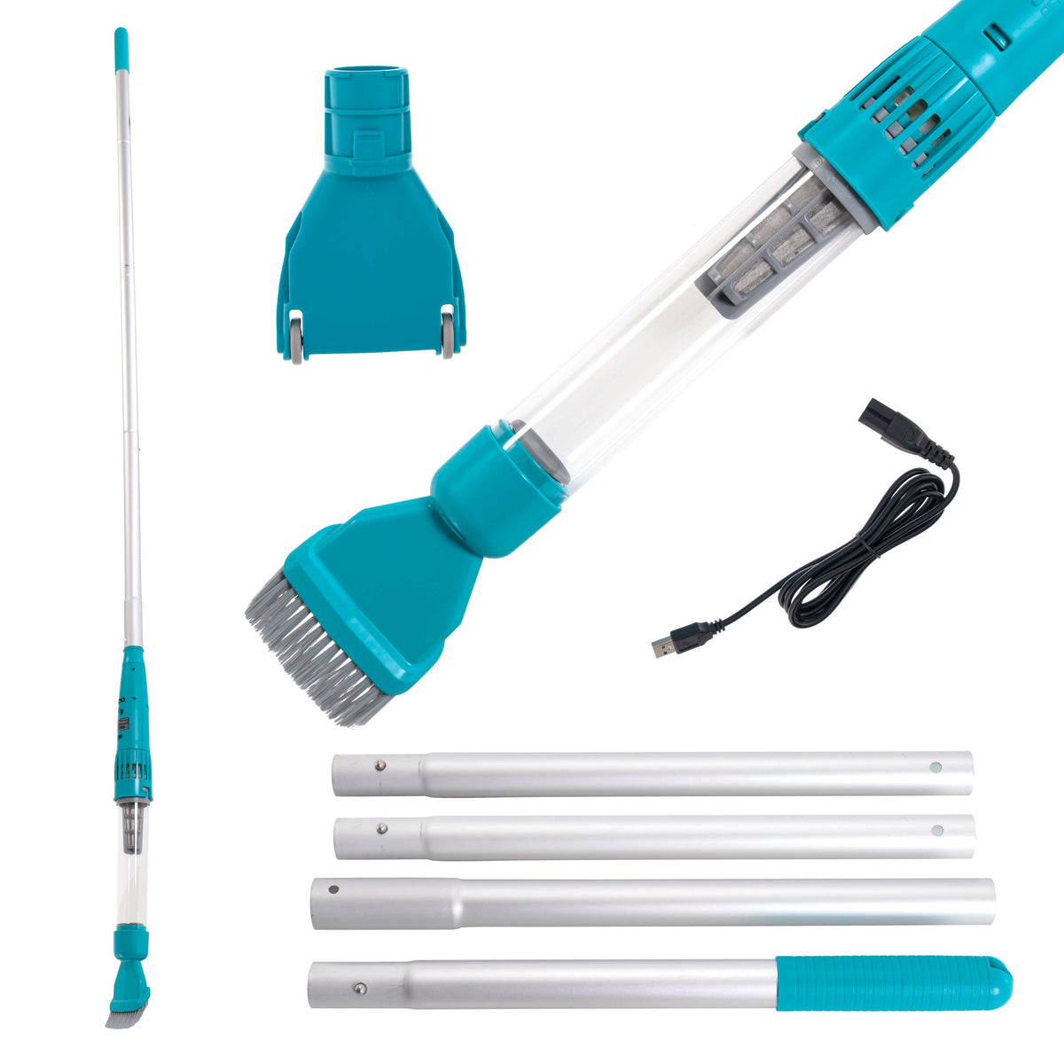 U.S. Pool Supply Octopus Handheld Pool Vacuum Cleaner Stick - Cordless ...