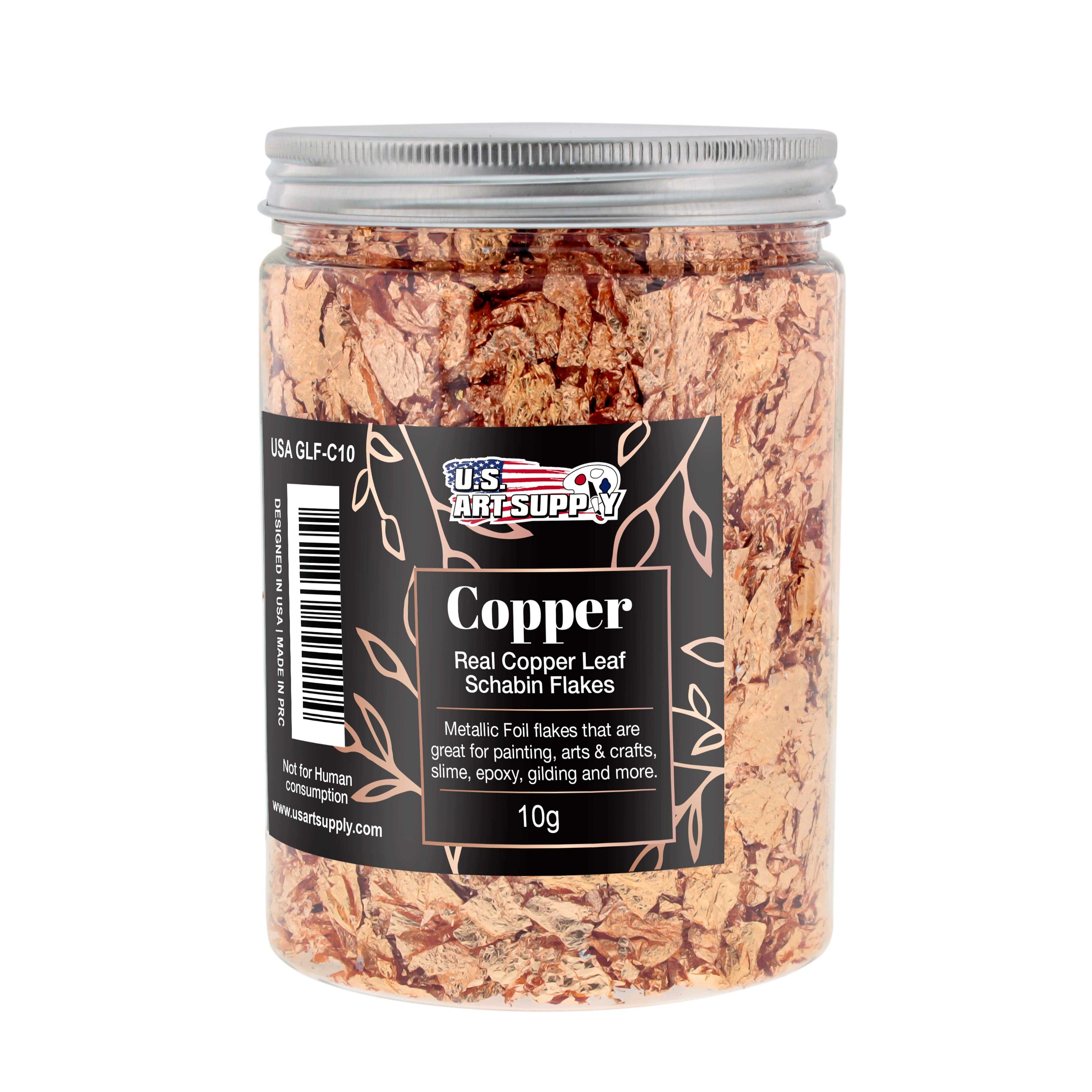 Metallic Foil Schabin Gilding Genuine Copper Leaf Flakes, 10 gm Bottle ...